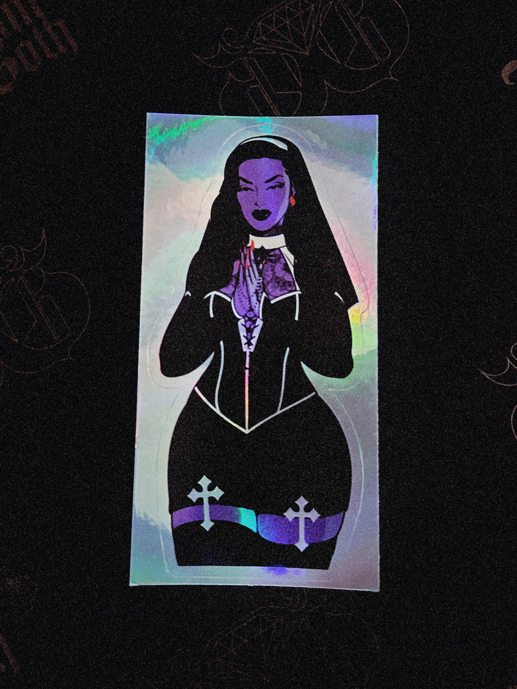 MARLEY BLOODROSE NUN STICKER – Glam Goth Beauty