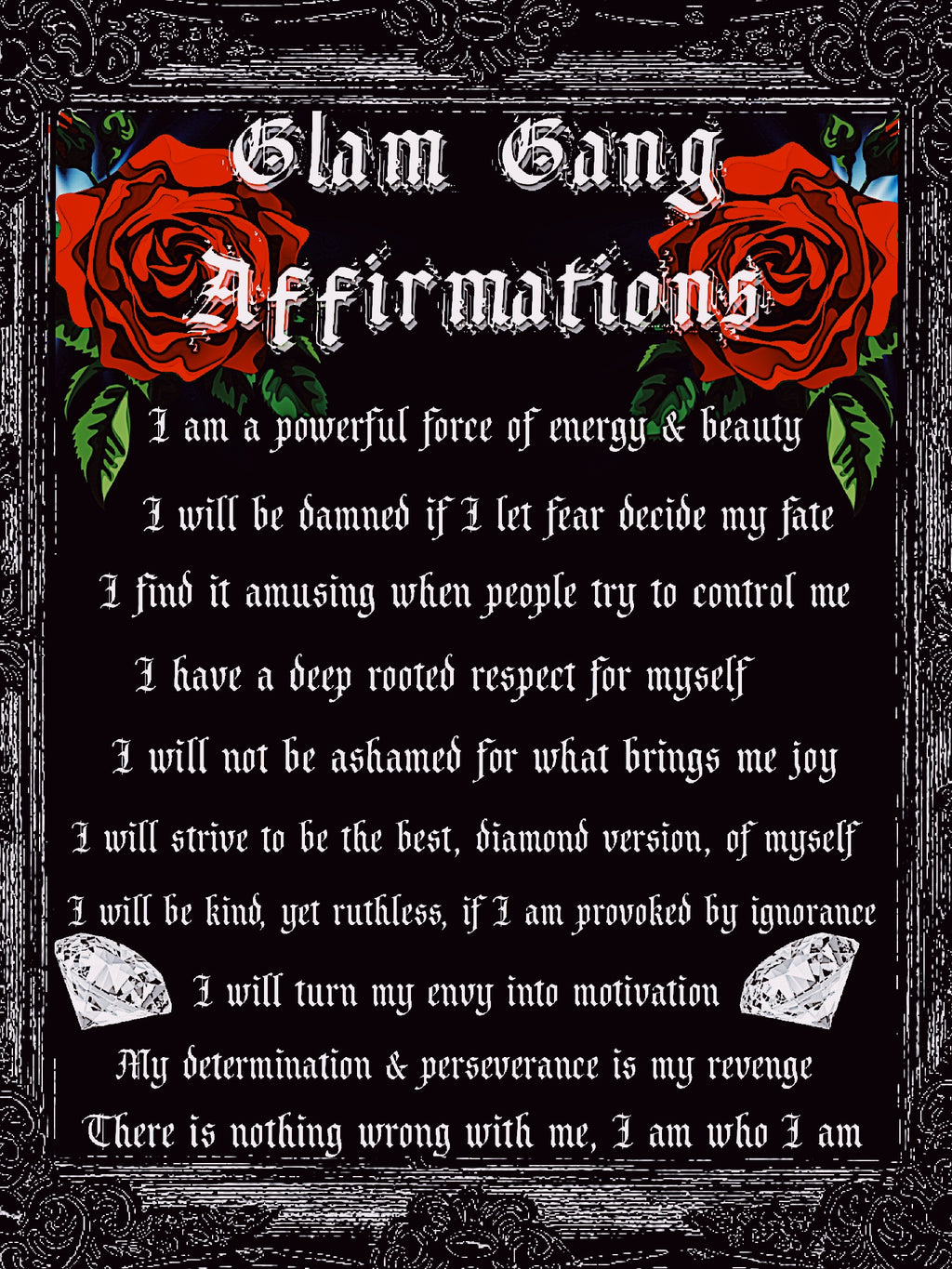 GLAM GANG AFFIRMATIONS POSTER – Glam Goth Beauty